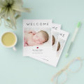 Budget baby welcome photo birth announcement flyer | Zazzle