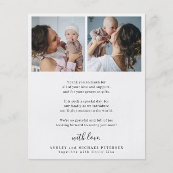 Budget baby welcome photo birth announcement flyer | Zazzle