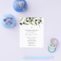 Budget Baptism Invitations Religious Olive Branch Flyer | Zazzle