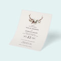 budget barn rustic stag green wedding invitation flyer | Zazzle