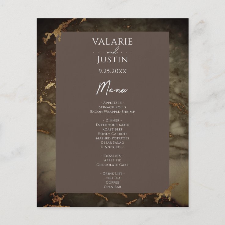 Budget Basic Event Menu Flyer | Zazzle