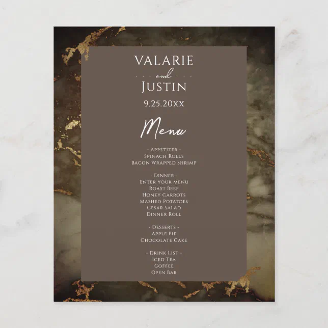 Budget Basic Event Menu Flyer | Zazzle