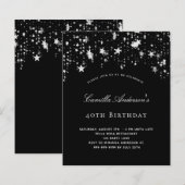 Budget birthday party black white stars | Zazzle
