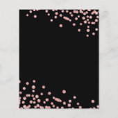 Budget Birthday Rose Gold Glitter Black Flyer | Zazzle