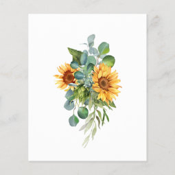 Budget birthday sunflower eucalyptus invitation | Zazzle