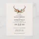 Budget black chic floral stag wedding invitation flyer | Zazzle