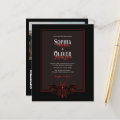 Budget Black&Red Gothic QR code Wedding Invite | Zazzle