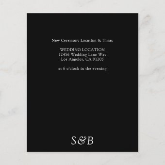 Budget Black & White -Black Change the Date Flyer | Zazzle