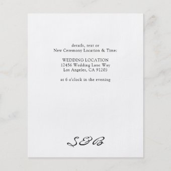 Budget Black & White Cancel or Change the Date Flyer | Zazzle