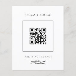 Budget Blue Watercolor QR Code Tying the knot | Zazzle