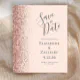 Budget Blush Pink Rose Gold Glitter Save the Date | Zazzle