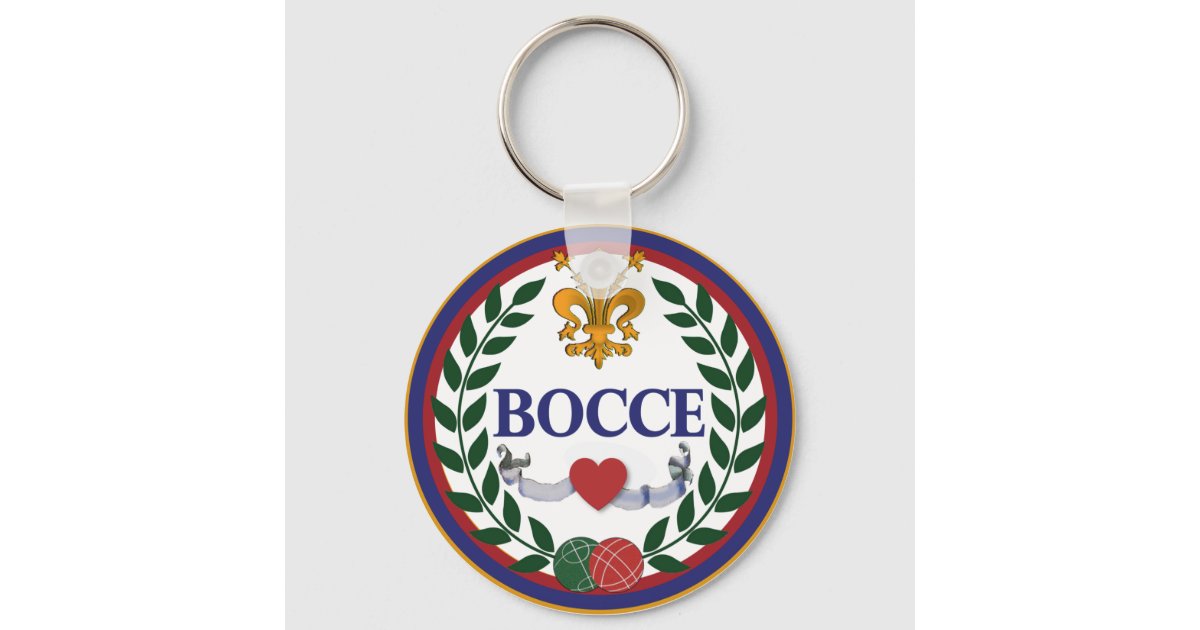 budget bocce logo keychain | Zazzle