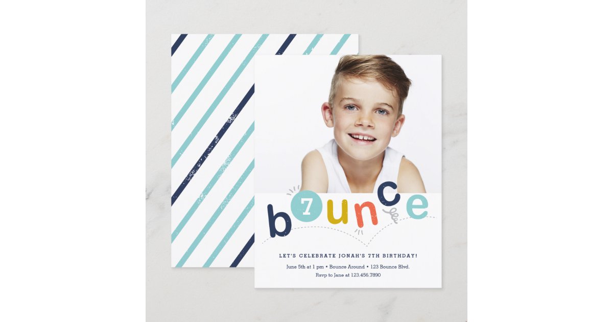 Budget Bounce Kids Birthday Party Invitations | Zazzle