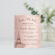Budget bridal shower Paris rose gold invitation | Zazzle