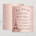 Budget bridal shower Paris rose gold invitation | Zazzle