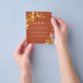 BUDGET Burnt Orange Botanical Save the Date Flyer | Zazzle