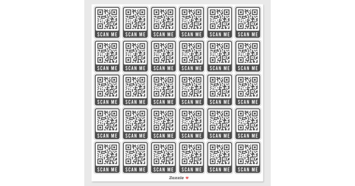 Budget Business Scan Me QR Code Modern Simple Sticker | Zazzle