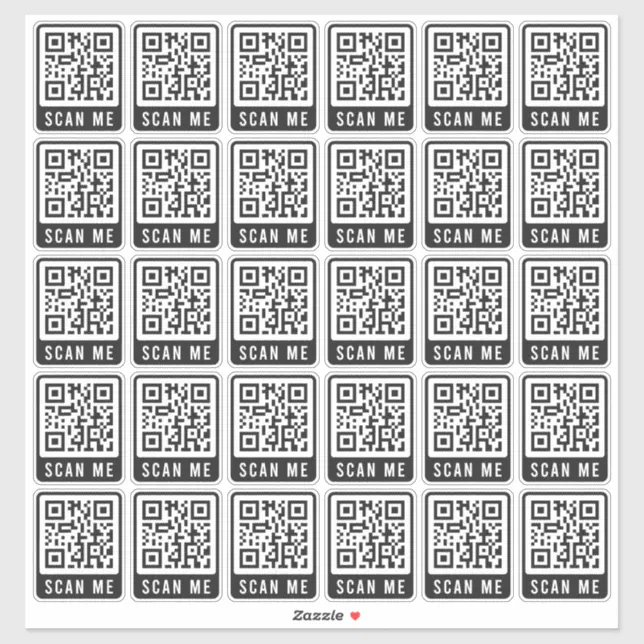 Budget Business Scan Me QR Code Modern Simple Sticker | Zazzle