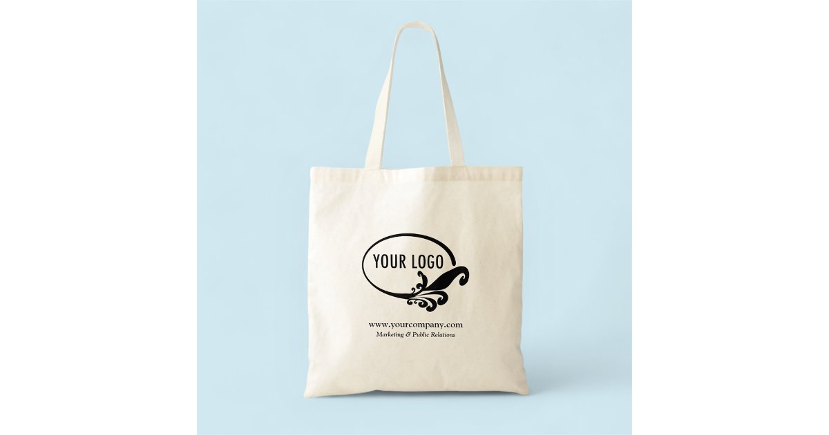 Budget Business Tote Bag Custom Company Logo | Zazzle