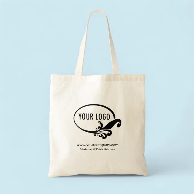 Budget Business Tote Bag Custom Company Logo | Zazzle
