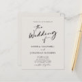 Budget Calligraphy Elegant Eggshell Wedding Invite | Zazzle