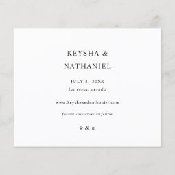 Budget Calligraphy Uno Photo Save the Date | Zazzle