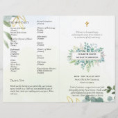 BUDGET Catholic Wedding Nuptial Mass Program Green Flyer | Zazzle