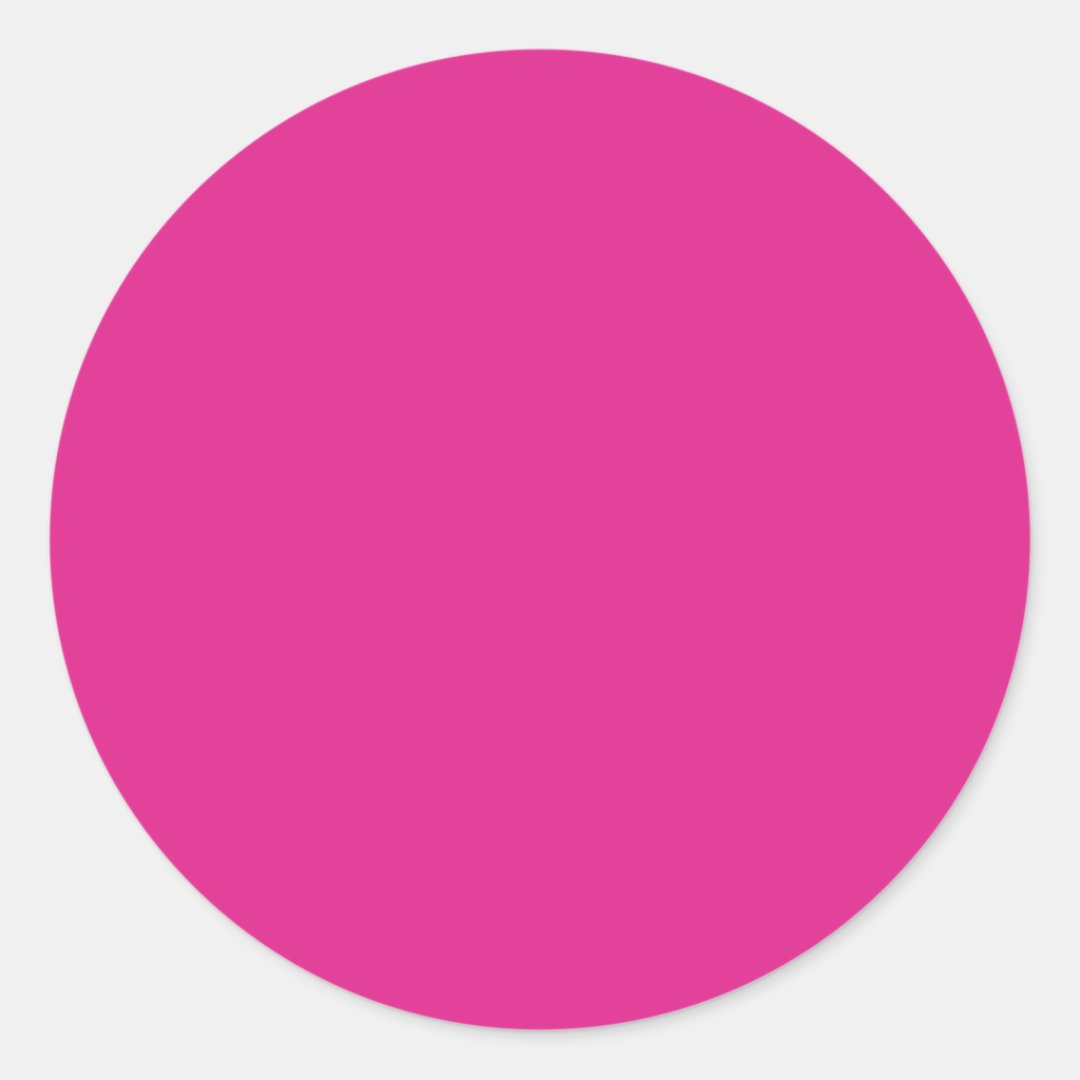 BUDGET CERISE PINK Modern Core Wedding Classic Round Sticker | Zazzle