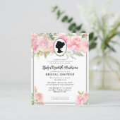 Budget Chic Pink Florals Regency Era Bridal Shower | Zazzle