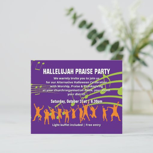 Budget Christian Halloween PRAISE PARTY Invitation | Zazzle