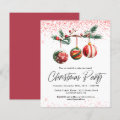 Budget Christmas Balls Christmas Party Invitation | Zazzle
