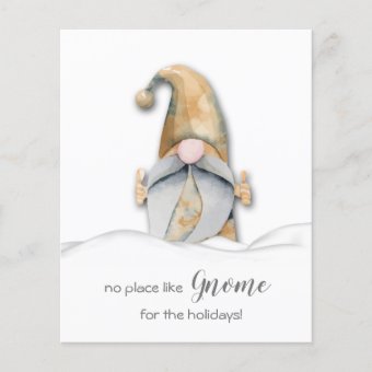 Budget Christmas Gnome Holiday Card | Zazzle