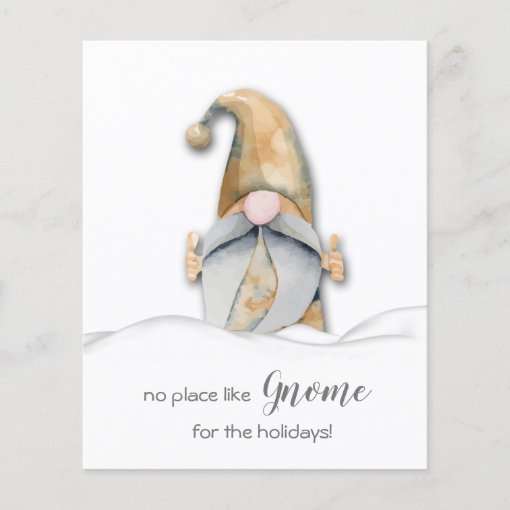 Budget Christmas Gnome Holiday Card | Zazzle