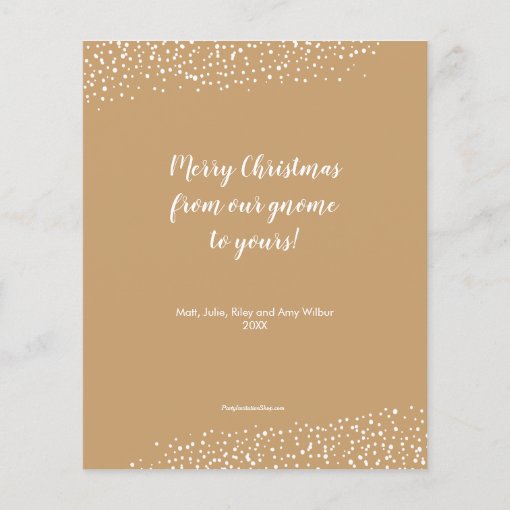 Budget Christmas Gnome Holiday Card | Zazzle