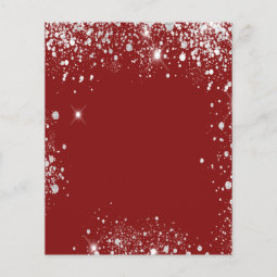 Budget Christmas party red silver invitation | Zazzle