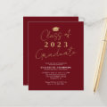 Budget Class of 2023 Red Gold Graduation Party | Zazzle