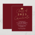 Budget Class of 2023 Red Gold Graduation Party | Zazzle