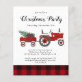 Budget Country Red Buffalo Plaid Christmas Party Flyer | Zazzle