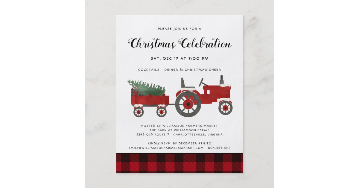 Budget Country Rustic Christmas Party Flyer | Zazzle