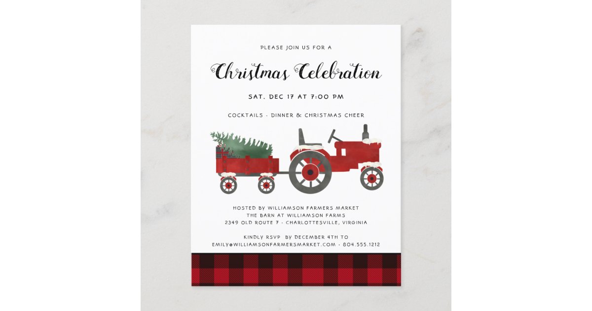 Budget Country Rustic Christmas Party Flyer | Zazzle