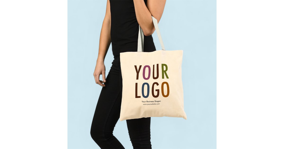 Budget Custom Cotton Tote Bag with Logo No Minimum | Zazzle