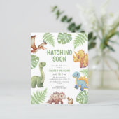 Budget Dinosaur Hatching Soon Baby Shower Invites | Zazzle