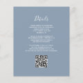 Budget Dusty Blue Peach QR Code Wedding Invite | Zazzle