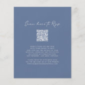 Budget Dusty Blue QR Code Monogram Wedding Flyer | Zazzle