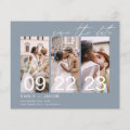 Budget Dusty Blue Save the Date 3 Photo | Zazzle