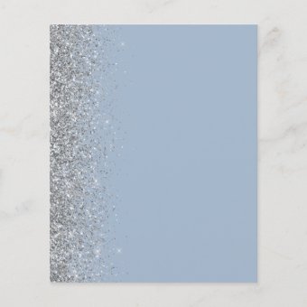 Budget Dusty Blue Silver Glitter Save the Date | Zazzle