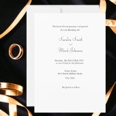 Budget Elegant and Simple Classic Style Invitation | Zazzle