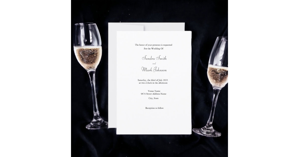 Budget Elegant and Simple Classic Style Invitation | Zazzle