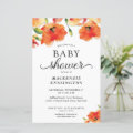 Budget Elegant Golden Poppy Baby Shower Invitation | Zazzle