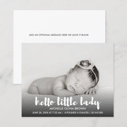 Budget Elegant Hello little Lady Photo | Zazzle.com